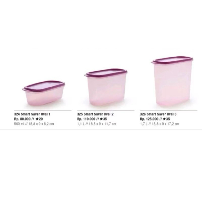 Jual ORIGINAL TUPPERWARE SMART SAVER OVAL | Shopee Indonesia