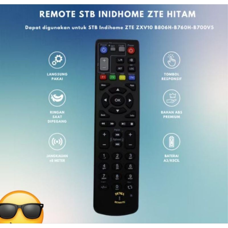 Jual Remote Remot Android TV BOX STB Set Top Box Speedy TV USE ZTE ZXV10 B860 HITAM | Shopee ...