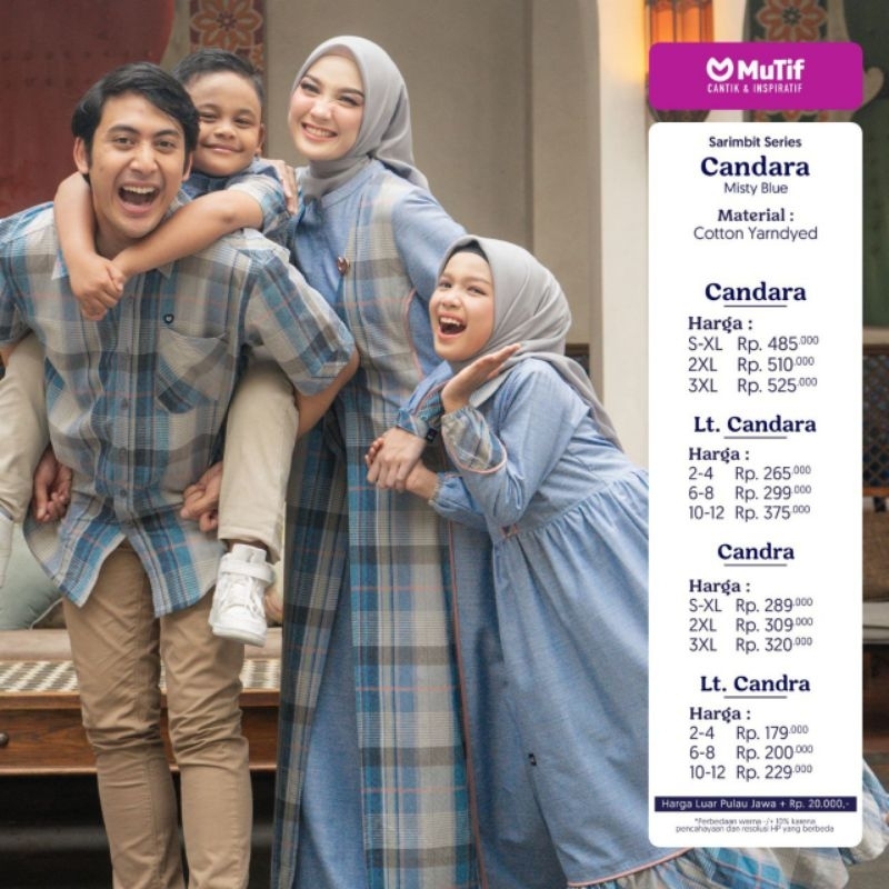 Jual BAJU GAMIS SARIMBIT CANDARA BY MUTIF | Shopee Indonesia