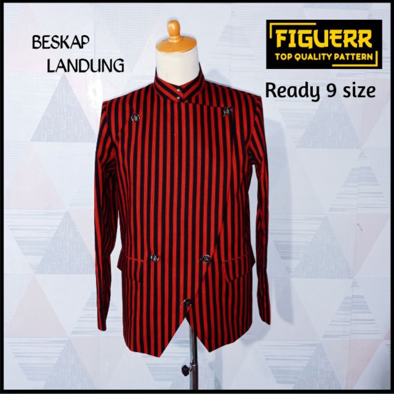 Jual BESKAP JAWA PREMIUM MODEL LANDUNG MOTIF LURIK | Shopee Indonesia