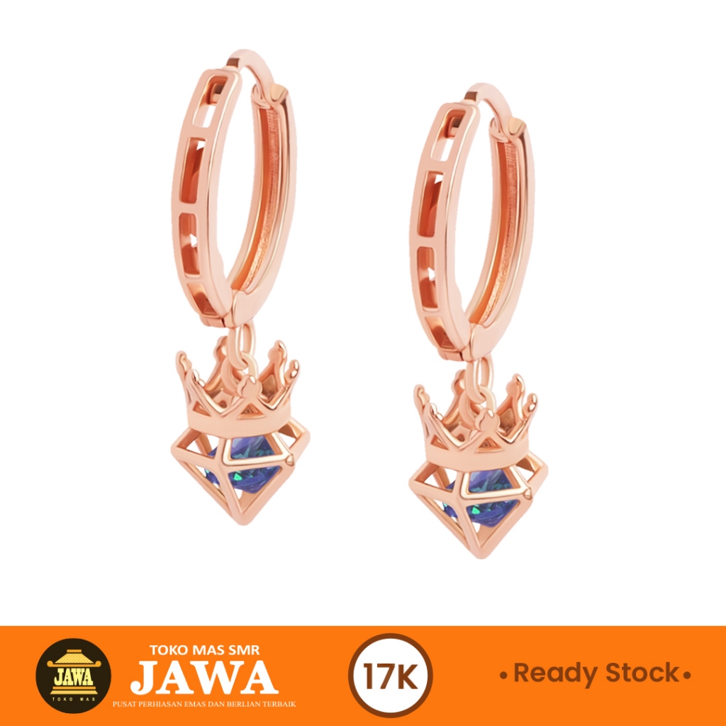 Jual Toko Mas Jawa Anting Emas Birthstone Collection Kadar 17 Karat ...