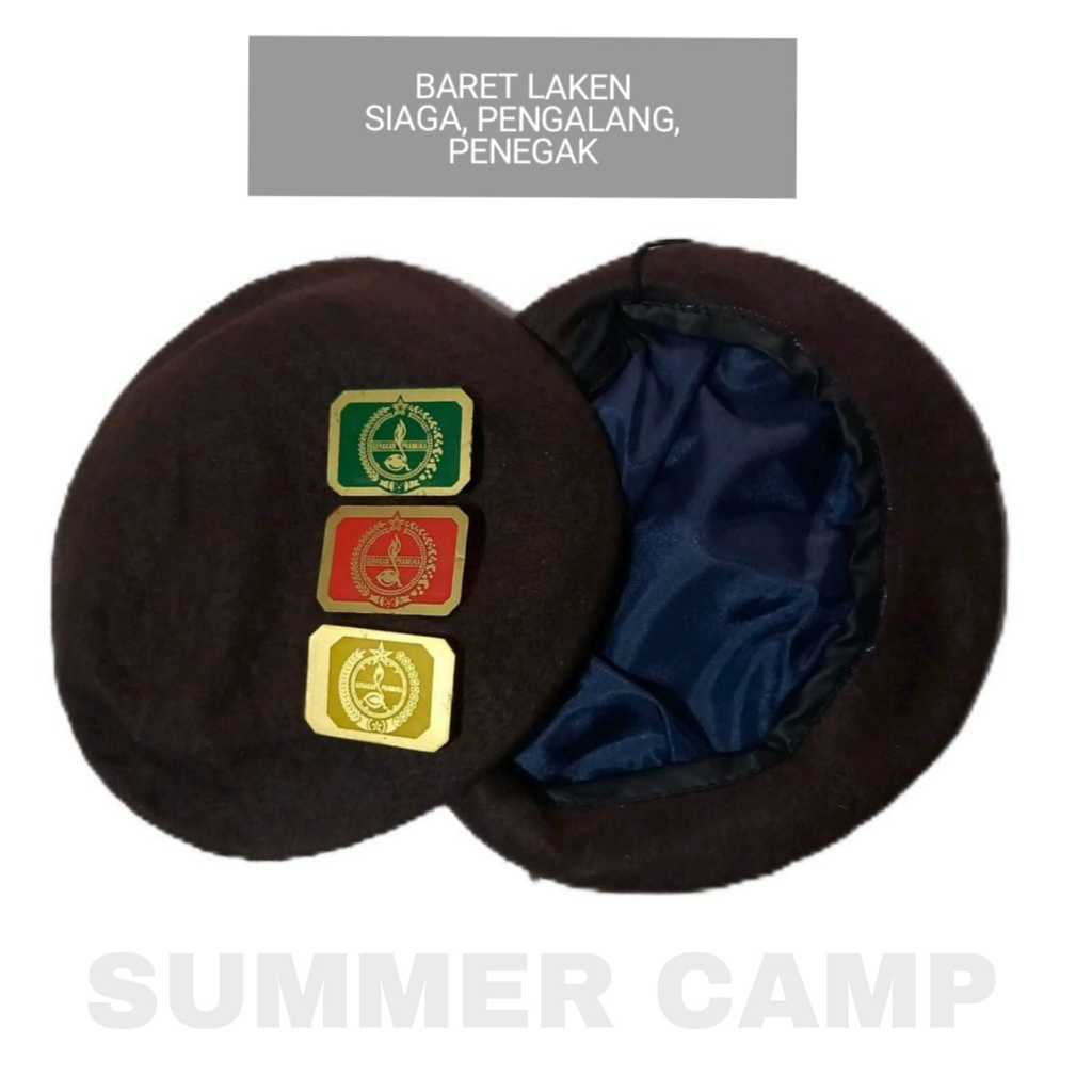 Jual TOPI BARET PRAMUKA SIAGA PENGALANG PENEGAK + PIN | Shopee Indonesia
