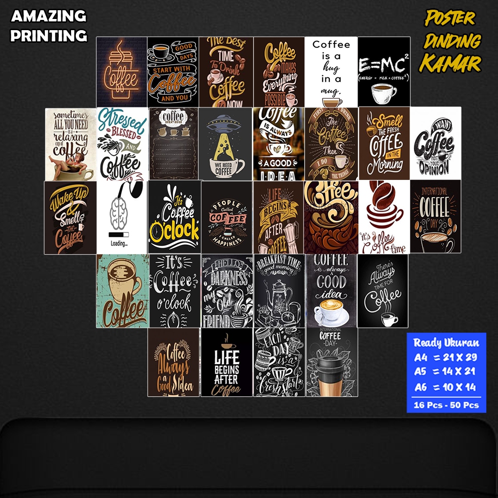 Jual Poster Dinding Kamar Coffe / Poster Dinding coffe / Hiasan Dinding ...