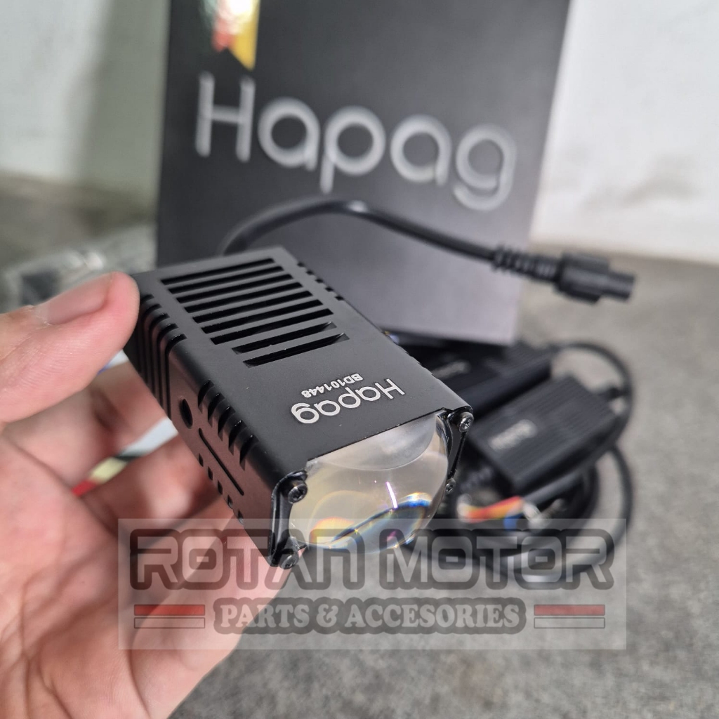 Jual Mini Projie Slim Hapag HS-1 Plus Slim LED Blue Lens 2x25W / Hapag ...