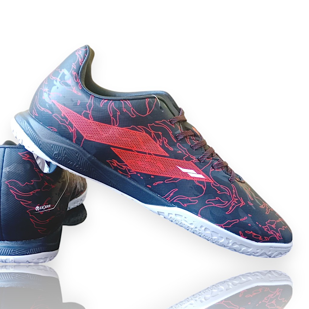 Jual Sepatu Futsal Mills Flame 2.0 In Black/Flame Red/White | Shopee ...