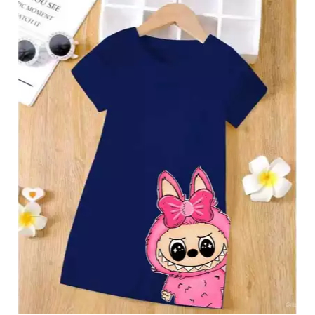 Jual Alicia - Daster anak perempuan usia 2-13 tahun motif Labubu Pita ...