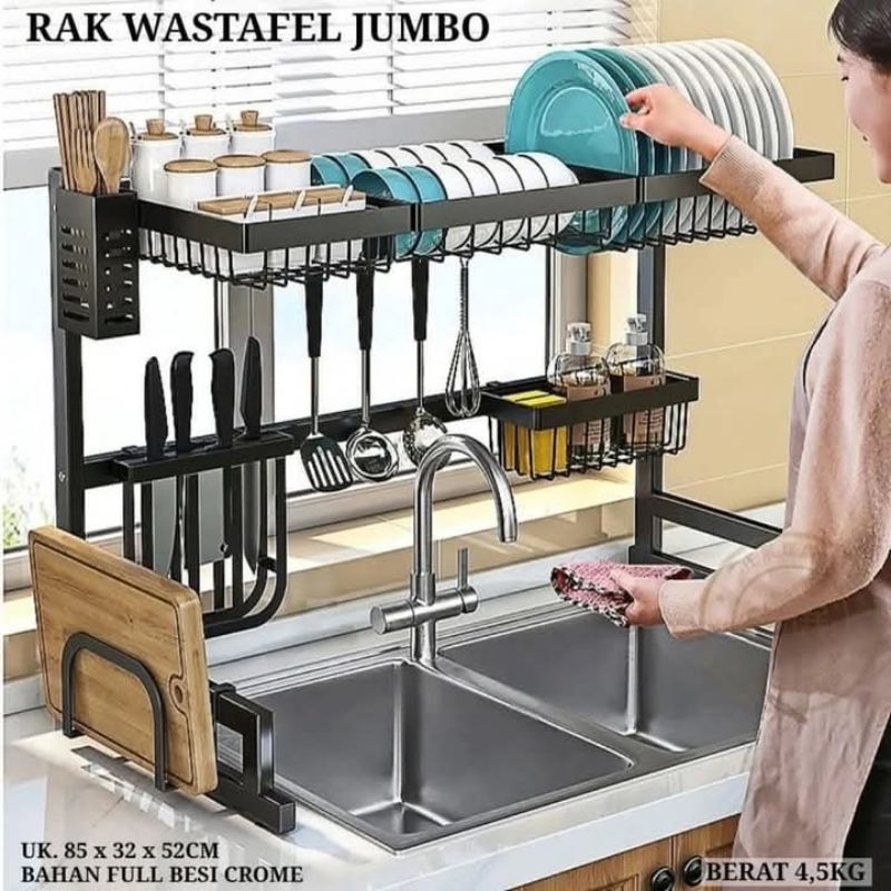 Jual Rak Wastafel Besi Ukuran Jumbo 85 CM Kuat dan Kokoh Serbaguna ...