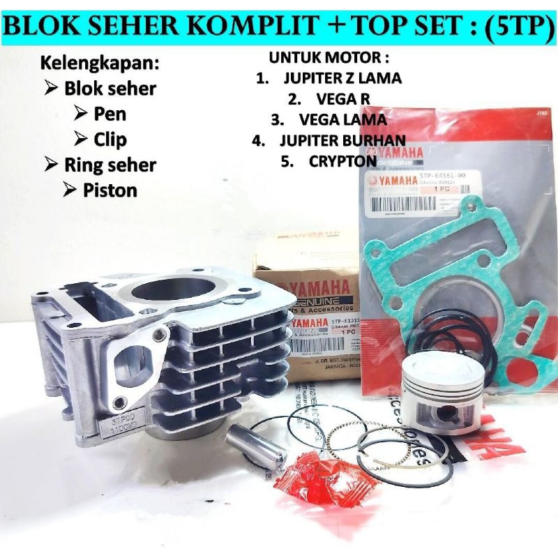 Jual BLOCK SEHER JUPITER Z 5TP BLOK SEHER SET KOMPLIT ASSY YAMAHA JUPITER Z BURHAN .VEGA R.NEW ...
