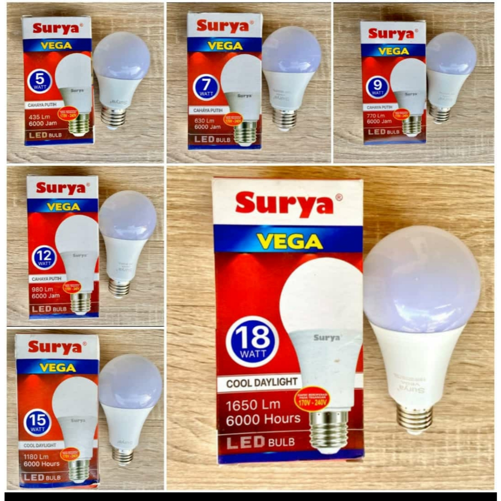Jual Lampu Led Surya Vega 5,7,9,12,15,18, 22 watt | Shopee Indonesia