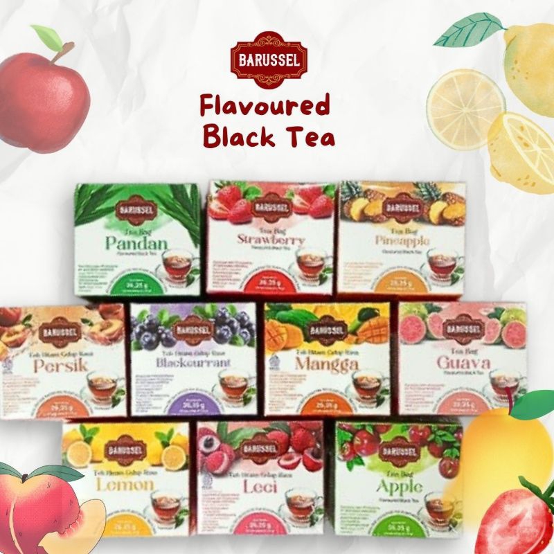 Jual Barussel Teh Celup Rasa Buah ( mangga, persik, pandan,leci ...