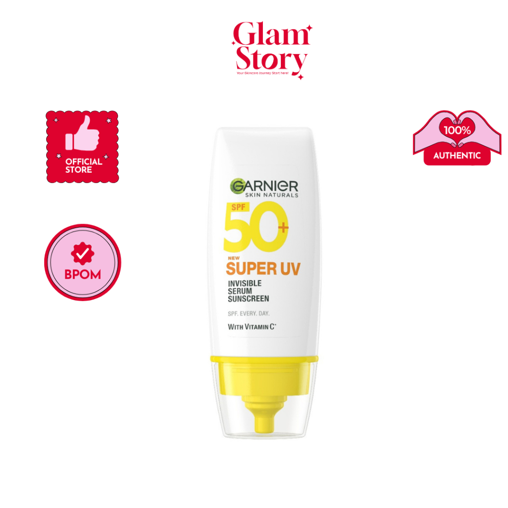 Jual Garnier Super UV Invisible Serum Sunscreen SPF 50+ PA++++ Vitamin C Skin Care - 30ml ...