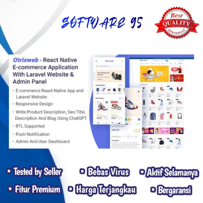 Jual Otrixweb - React Native Ecommerce Application With Laravel Website [PREMIUM SOURCE CODE ...