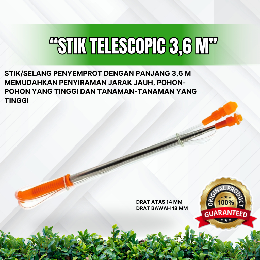 Jual STIK TELESCOPIC 3,6M (stik sprayer elektrik panjang 360 cm ...