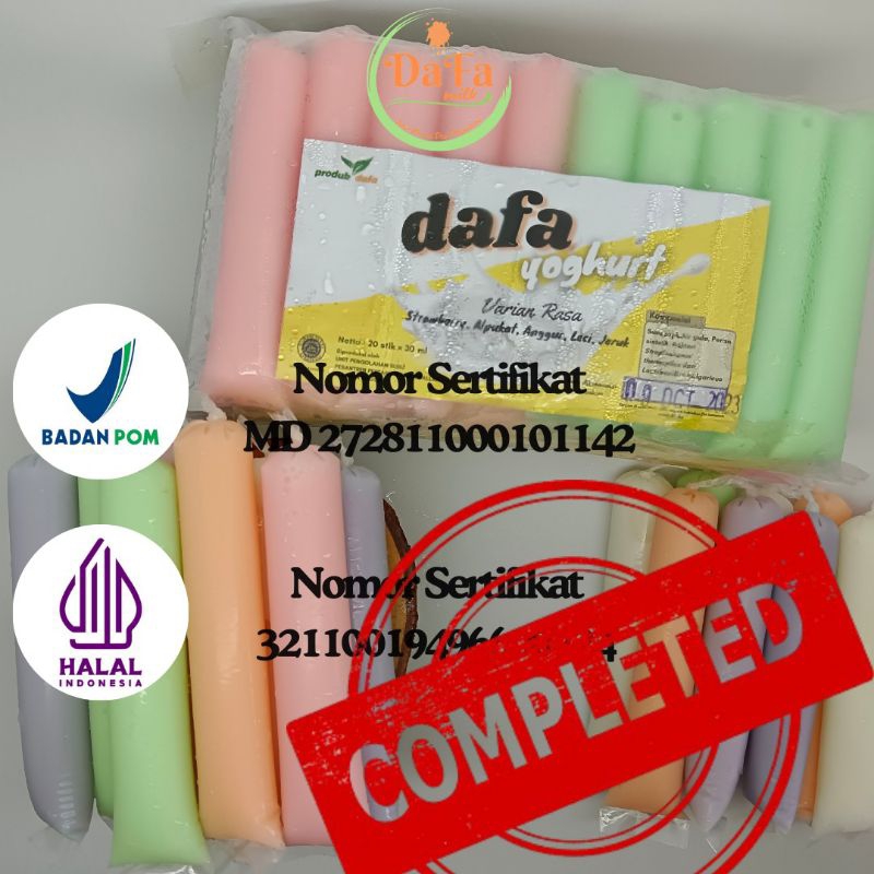 Jual Yogurt Stik Dafa Yogurt Mini Isi 20/pack aneka rasa cemilan sehat ...
