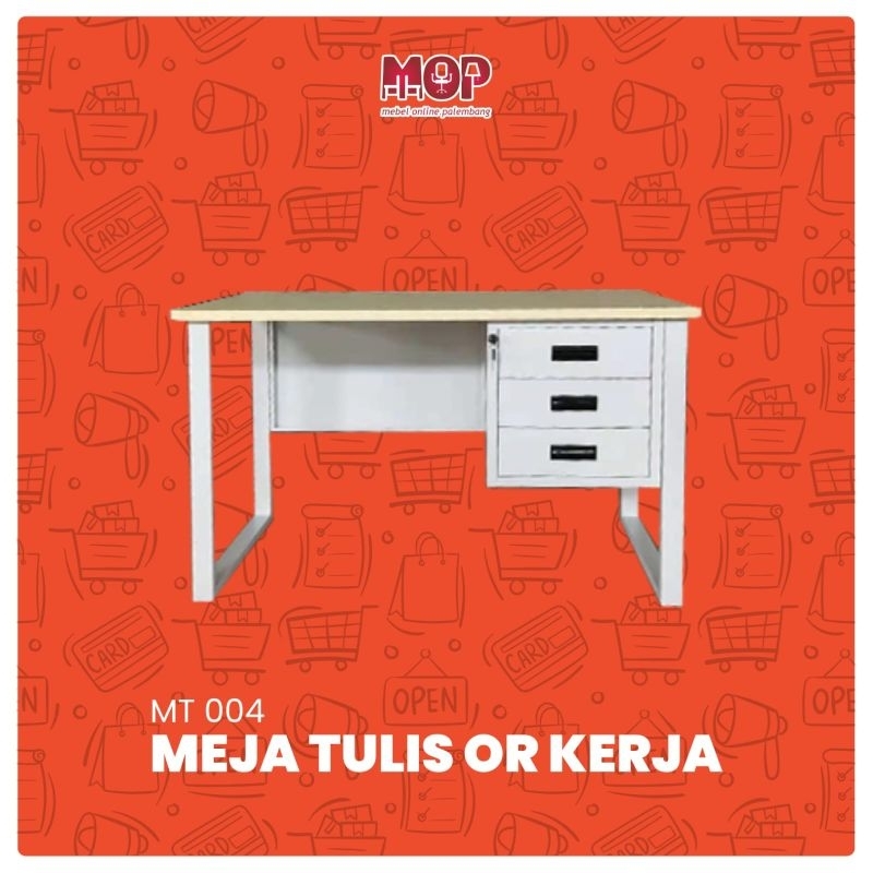 Jual Meja tulis meja kantor full besi central lock MT 004 Import | Shopee Indonesia