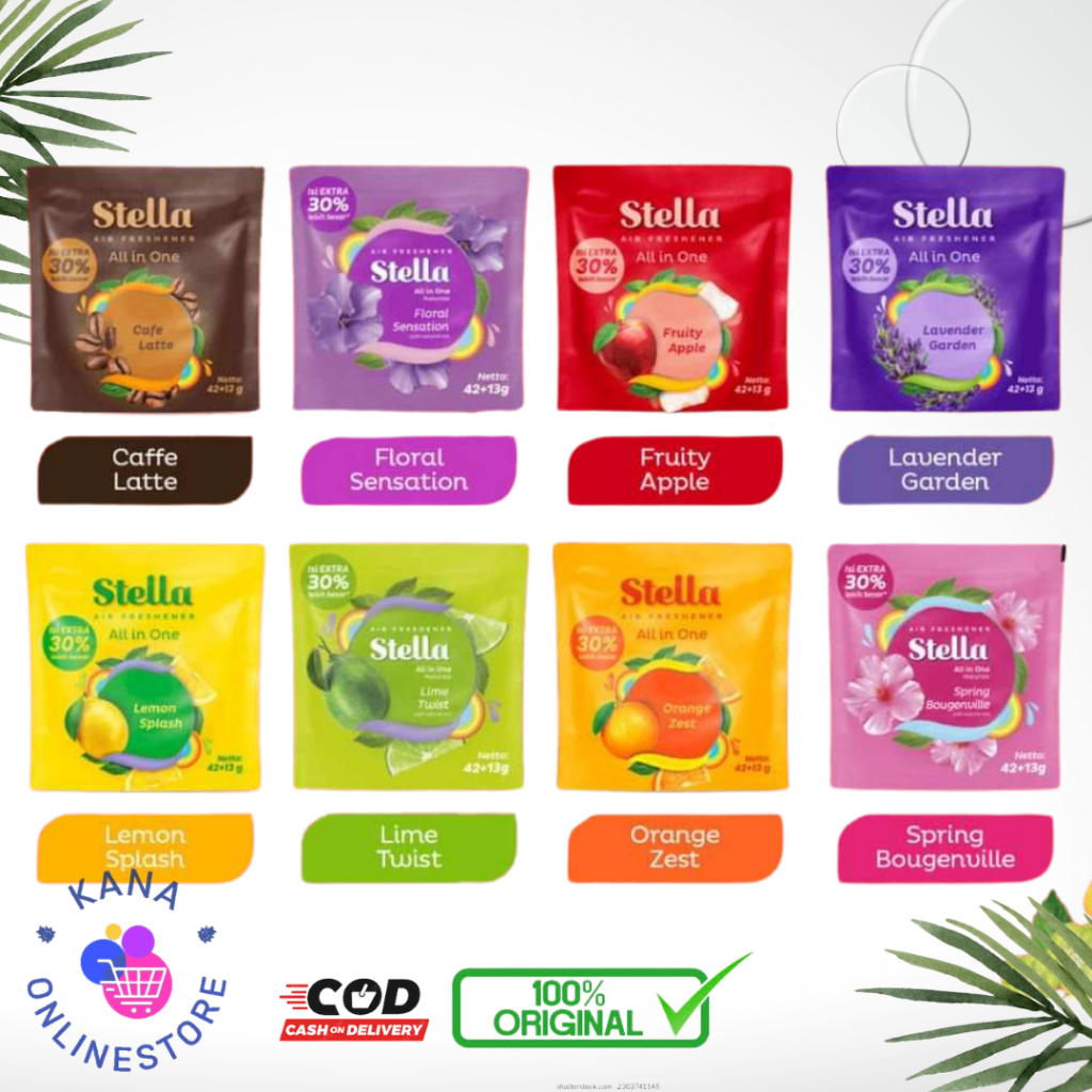 Jual STELLA Air Freshener All In One With Naturals Oils 42+13gr ...