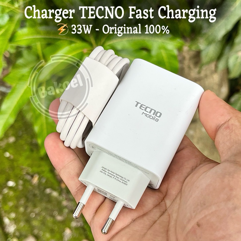 Jual Charger TECNO Original 100% 33W - Fast Charging Asli bawaan hp ...