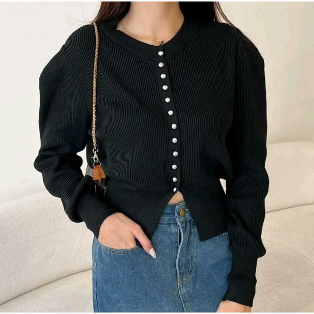 Jual Tamara Cardigan Wanita Basic Knitwear Soft Knit Rajut Premium ...