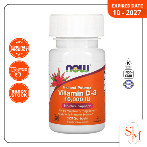 Jual Now Vitamin D3 10000 IU D-3 10.000 IU High Potency 120 Sgel - Tulang Imun Gigi Sehat Atasi ...