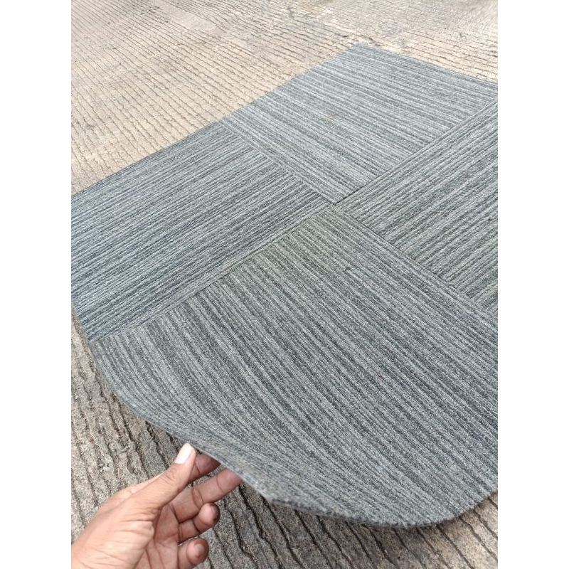 Jual KARPET TILE abu garis PREMIUM 50x50 | Shopee Indonesia