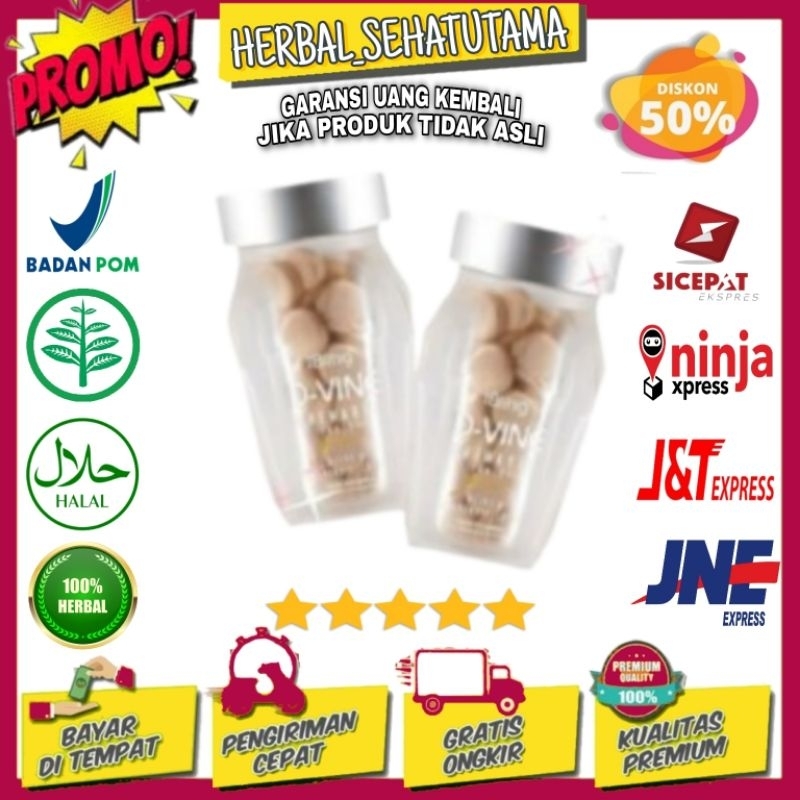 Jual D VINE COLLAGEN ISI 30 BUTIR ORIGINAL CANDY DVINE COLLAGEN Pemutih ...