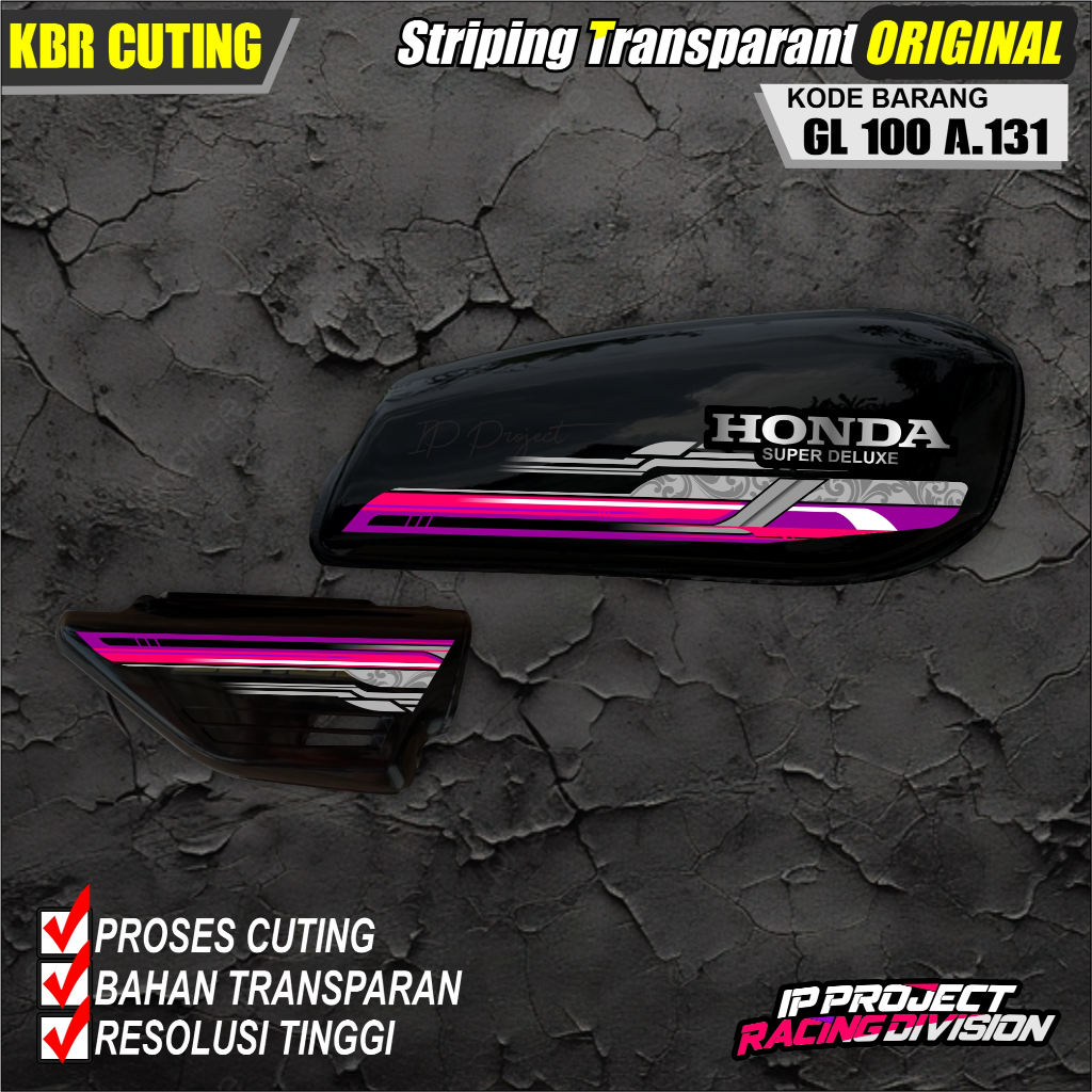 Jual (COD) STIKER STRIPING ORIGINAL MOTOR HONDA GL 100 VARIASI DESAIN ...