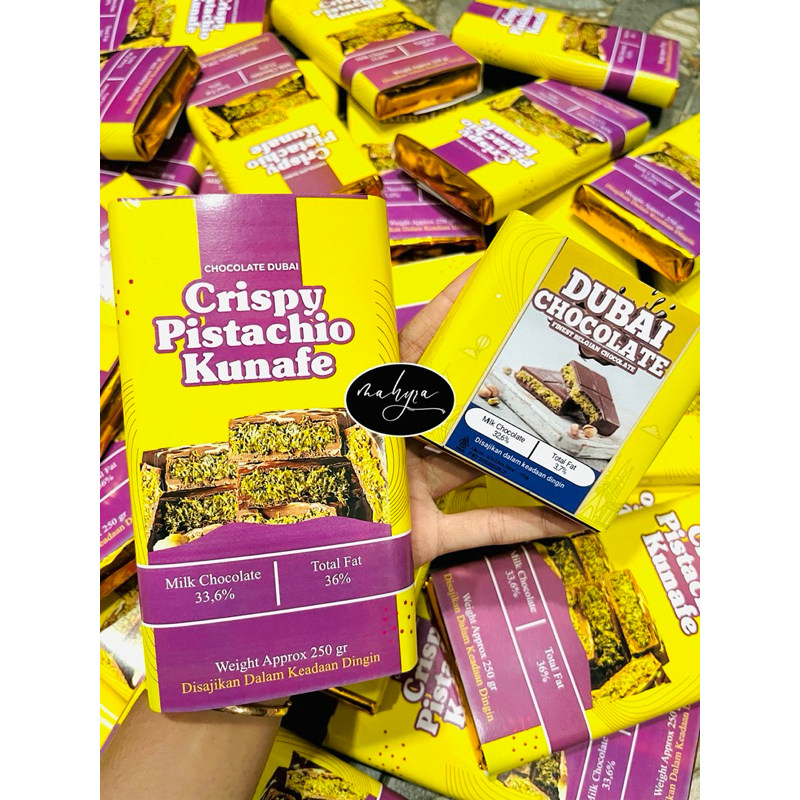 Jual Coklat dubai pistachio kunafe JUMBO MINI | Coklat dubai murah enak ...