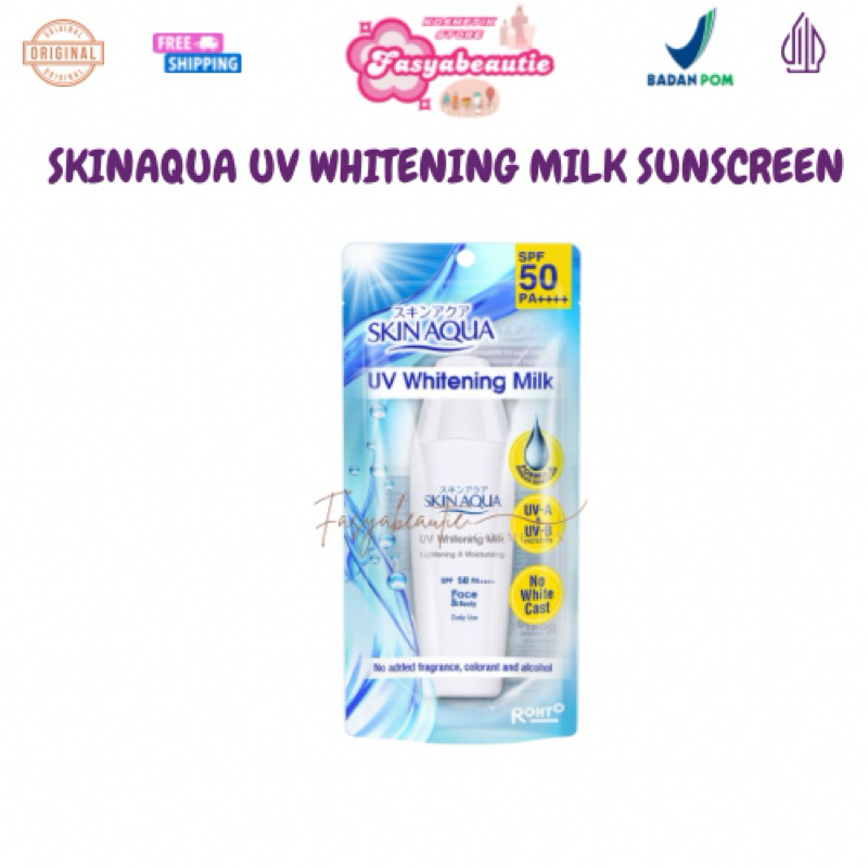 Jual SUNSCREEN SKIN AQUA UV WHITENING SPF 50PA++++ ISI 40GRAM | Shopee ...
