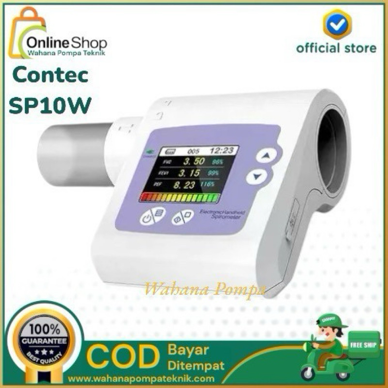 Jual Contec SP10W Bluetooth Digital Spirometer Lung Breathing Diagnostic Spirometry Volumetric ...