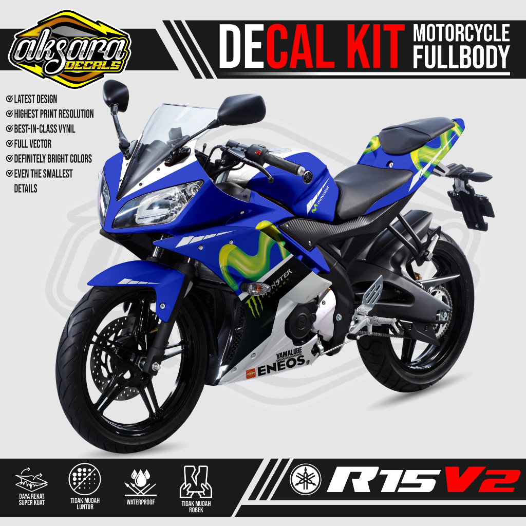 Jual DECAL KIT YAMAHA R15 V2 FULL BODY - MOVISTAR / DECAL STICKER ...