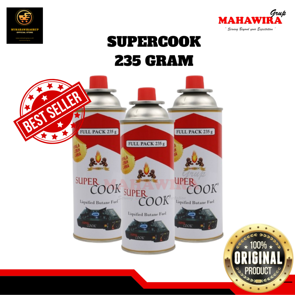 Jual SUPERCOOK Tabung Gas Kaleng Tabung Gas Kompor Portable 235GR ...
