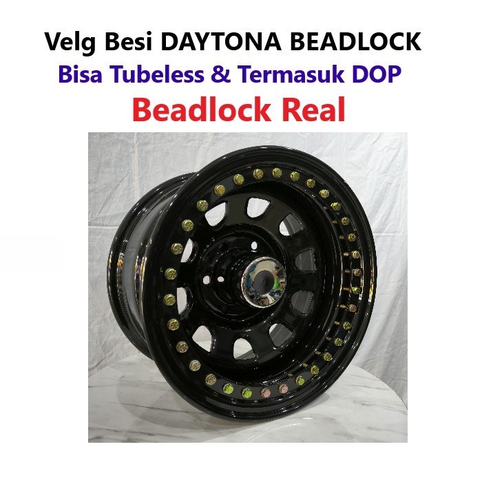 Jual Velg Besi Daytona Beadlock 16x8.0 6H 1397 et-28 Ring 16 R16 lebar ...