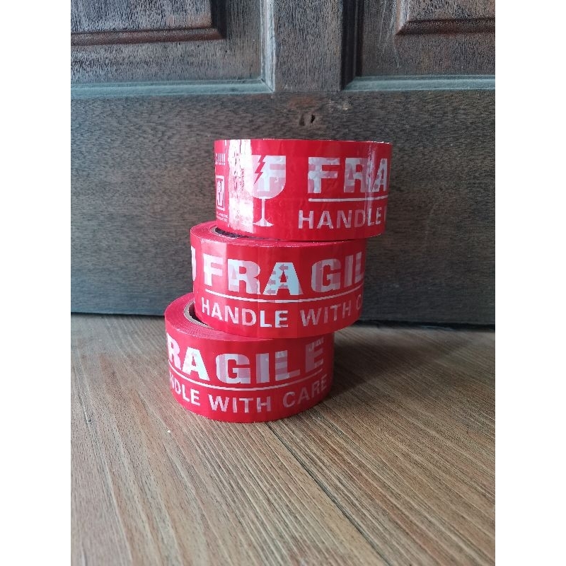 Jual Lakban Fragile Packing Paket Original kokoh dan lengket | Shopee ...