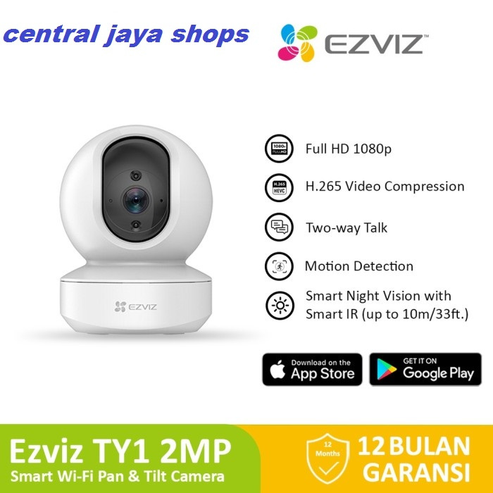 Jual Ezviz TY1 2MP Smart Wifi Pan Tilt IP Camera CCTV Indoor 1080p CS ...