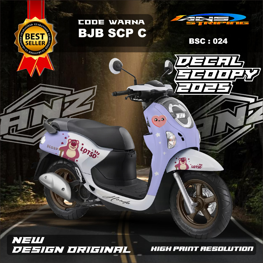 Jual BSC 024 - STICKER FULLBODY SCOOPY GAMBAR LOTSO SCOOPY TERBARU 2025 ...