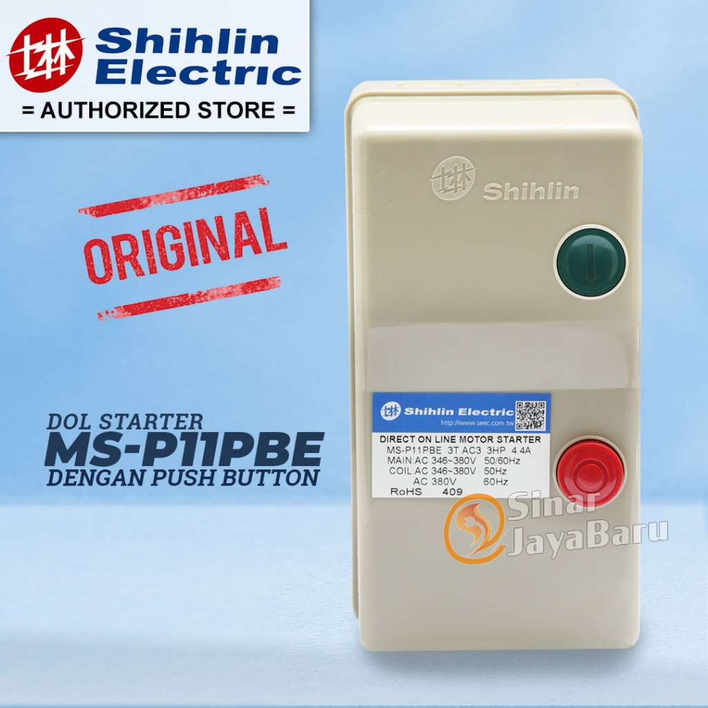 Jual SHIHLIN DOL Magnetic Motor Starter MSP11PBE MS-P11PBE Dengan Push Button | Shopee Indonesia