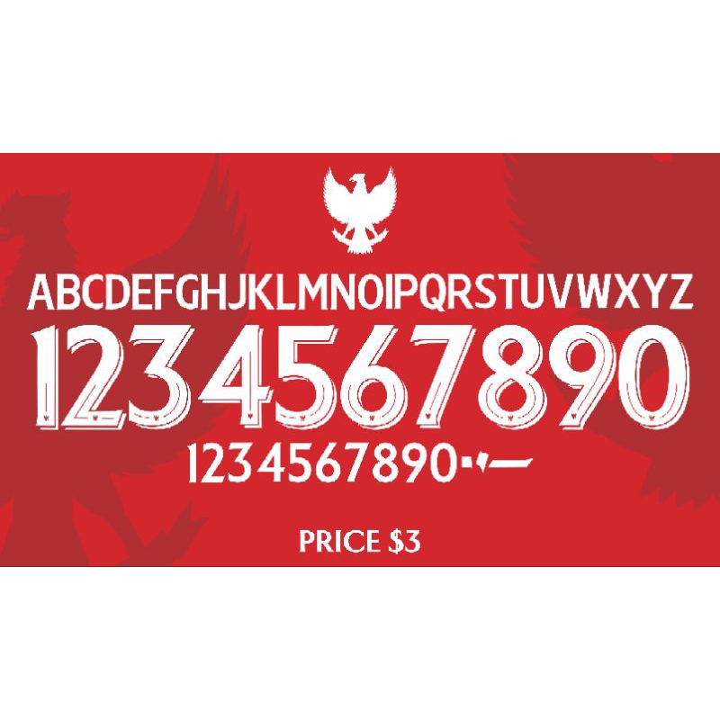 Jual Font Jersey Timnas Indonesia 2025 TTF | Shopee Indonesia