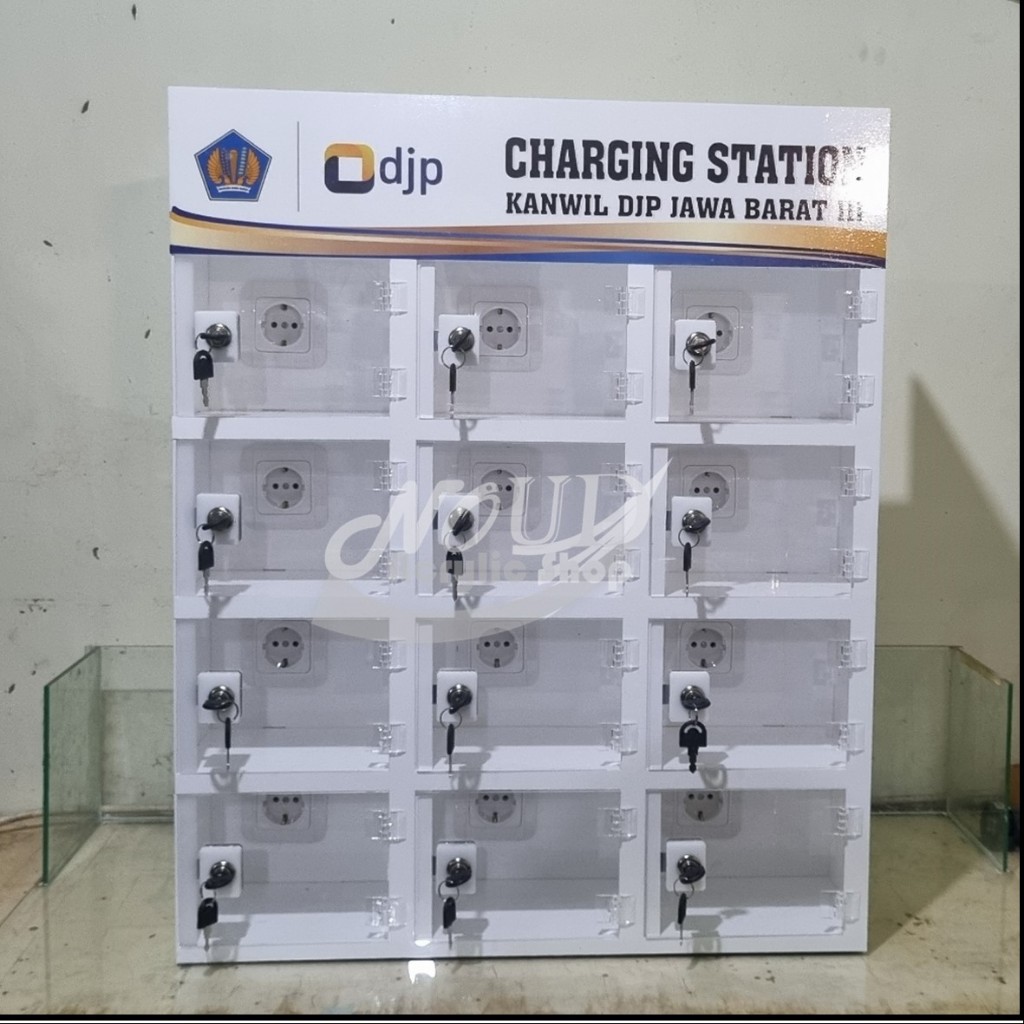 Jual Box Charger HP / Charging Station Akriliik 12 Kotak | Shopee Indonesia