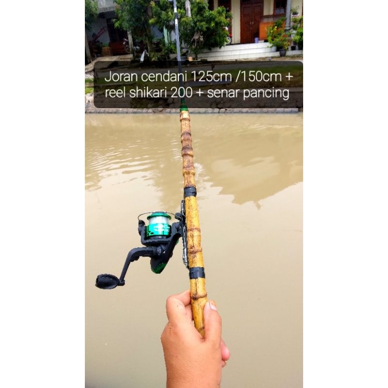 Jual Joran pancing LELE SET KOMPLIT ganggang kayu dan Bambu Cendani ...