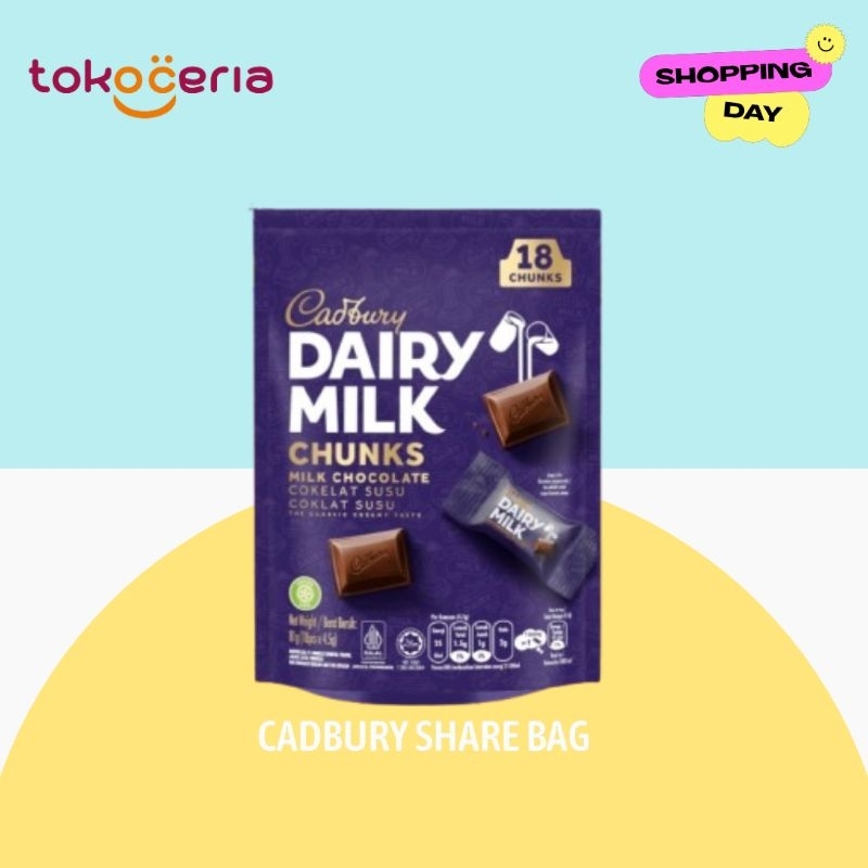 Jual CADBURY DAIRY MILK COKELAT MINI BITES SHAREBAG ISI 18 | Shopee ...