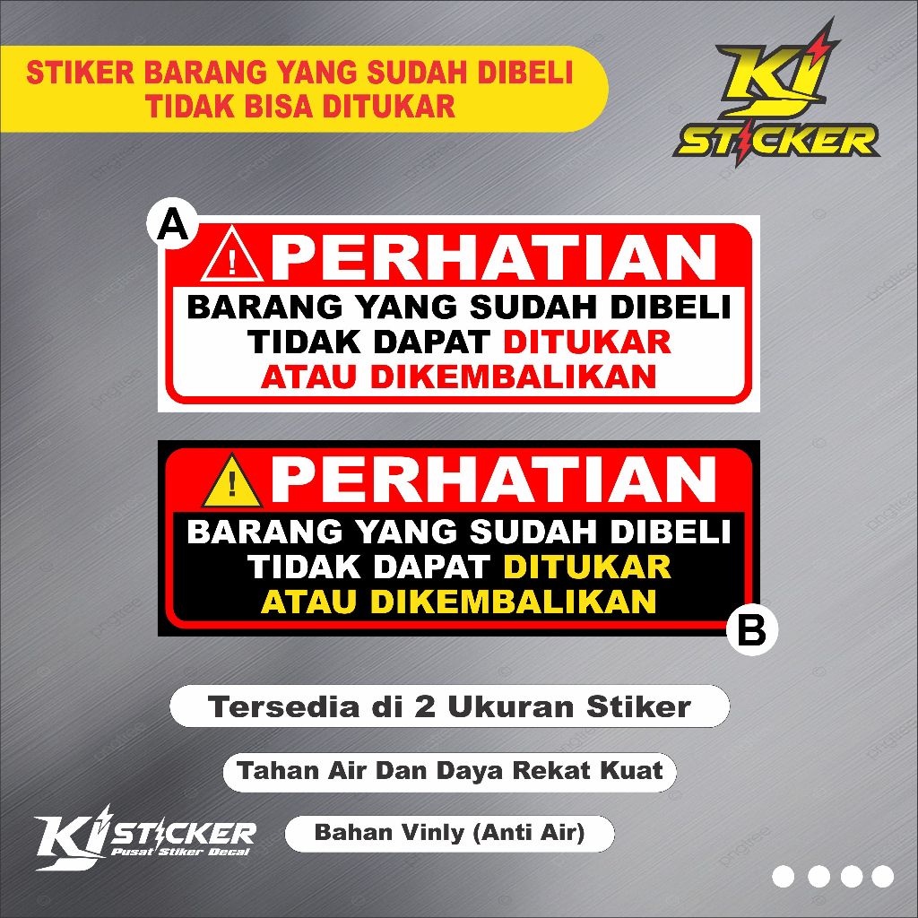 Jual KJ STIKER Promo Stiker Barang Yang Sudah Dibeli Tidak Dapat ...