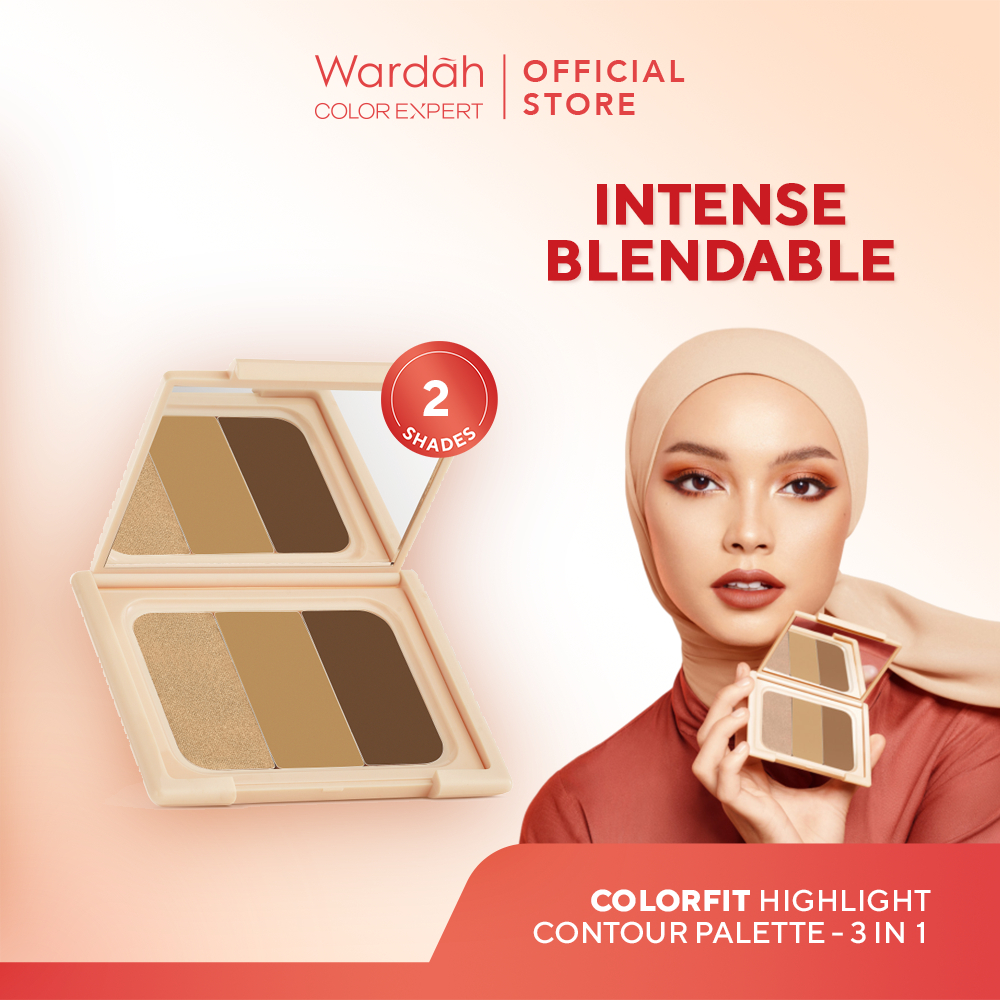 Jual WARDAH Colorfit Highlight Contour Palette - 3 in 1 Highlighter, Contour, Concealer yang ...