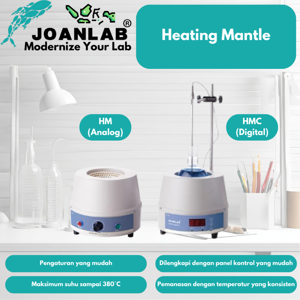 Jual JOANLAB Heating Mantle 250ml/500ml/1L/2L/5L Mantel Pemanas HM1000 ...