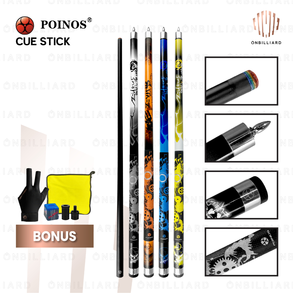 Jual POINOS Cue Stick Billiard Carbon Stik Biliar Billiar Biliard ...