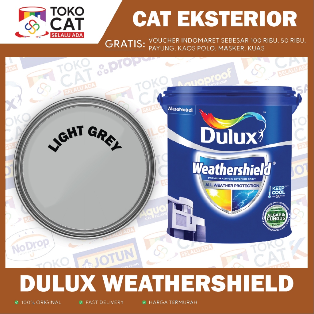 Jual Cat Tembok Eksterior | Dulux Weathershield DS Tinting ( LIGHT GREY ...