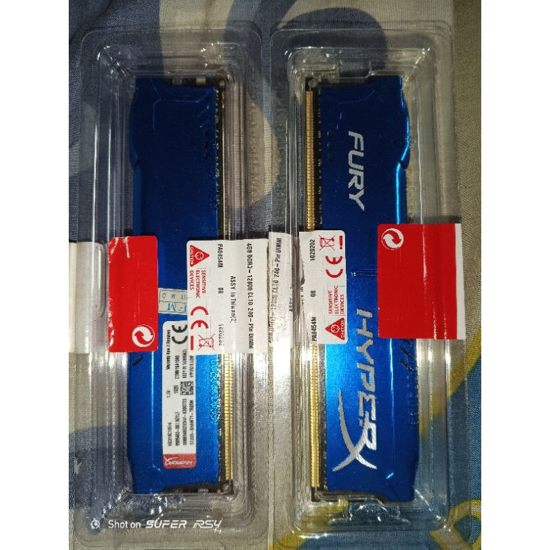 Jual RAM HyperX Fury DDR3-1600MHz PC-12800 2×4GB (TOTAL 8GB) | Shopee ...