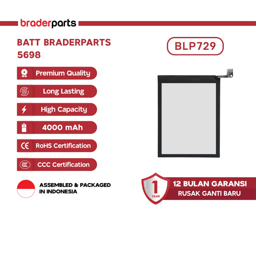 Jual BraderParts Baterai Power Boost Battery Original 5698 BLP729 R-Me ...