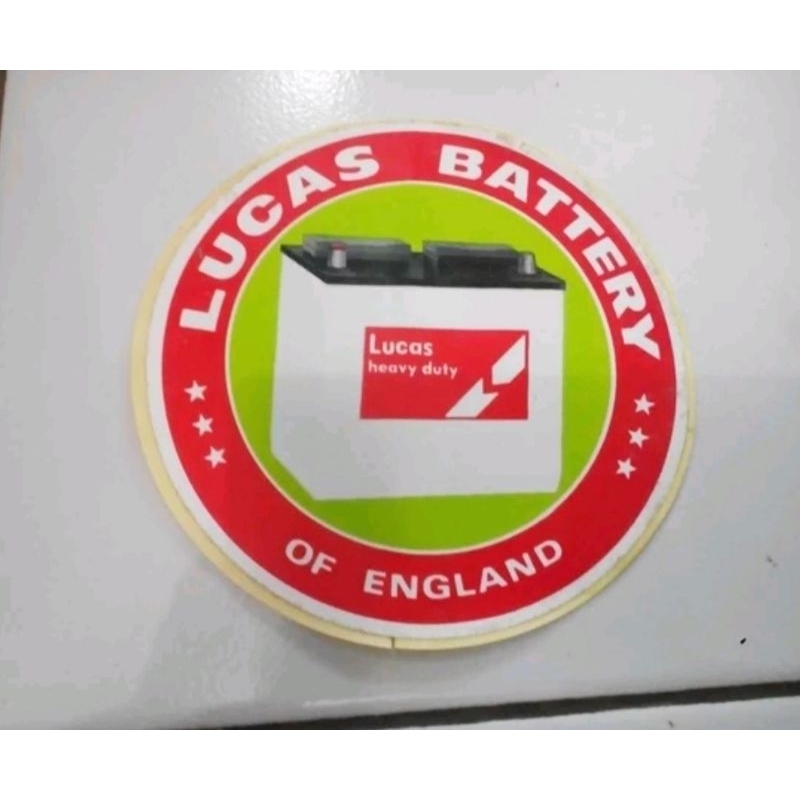 Jual sticker iklan jadul lucas battery of england ori vintage | Shopee ...