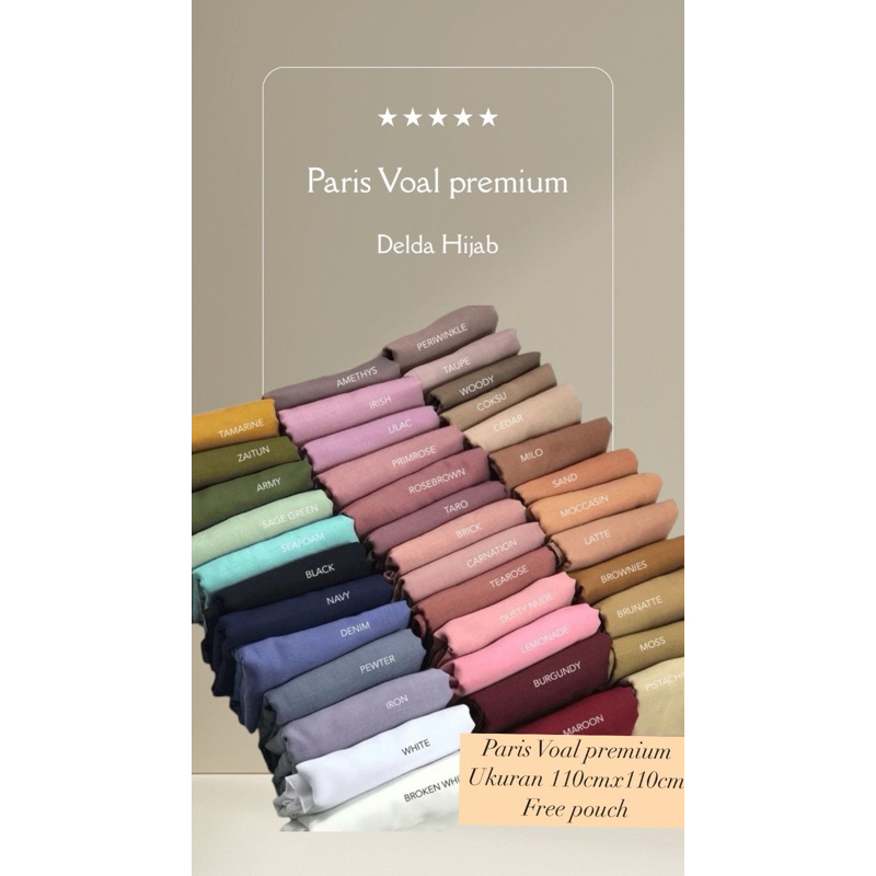 Jual Paris Voal segiempat Premium(Free pouch) | Shopee Indonesia