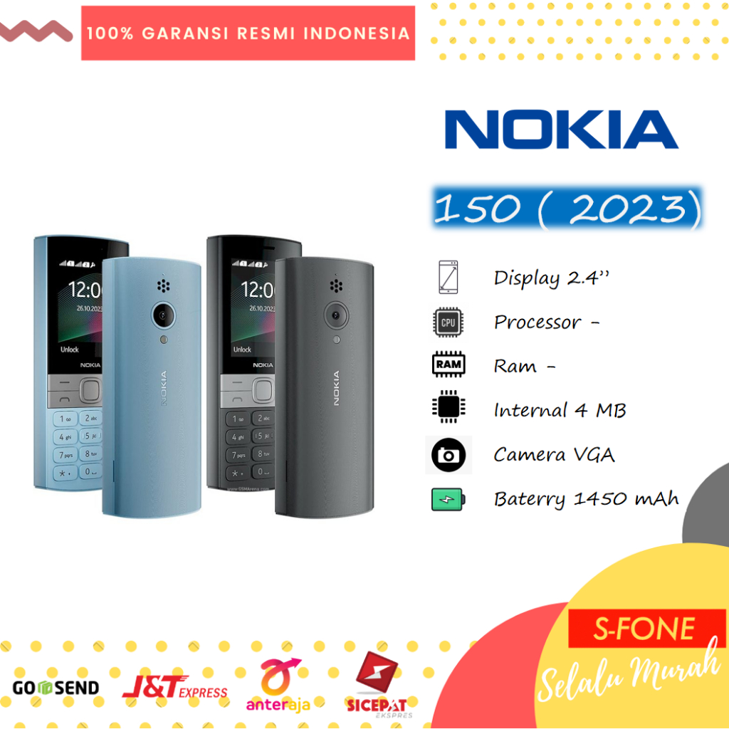 Jual Nokia 150 2023 Garansi Resmi TAM | Shopee Indonesia